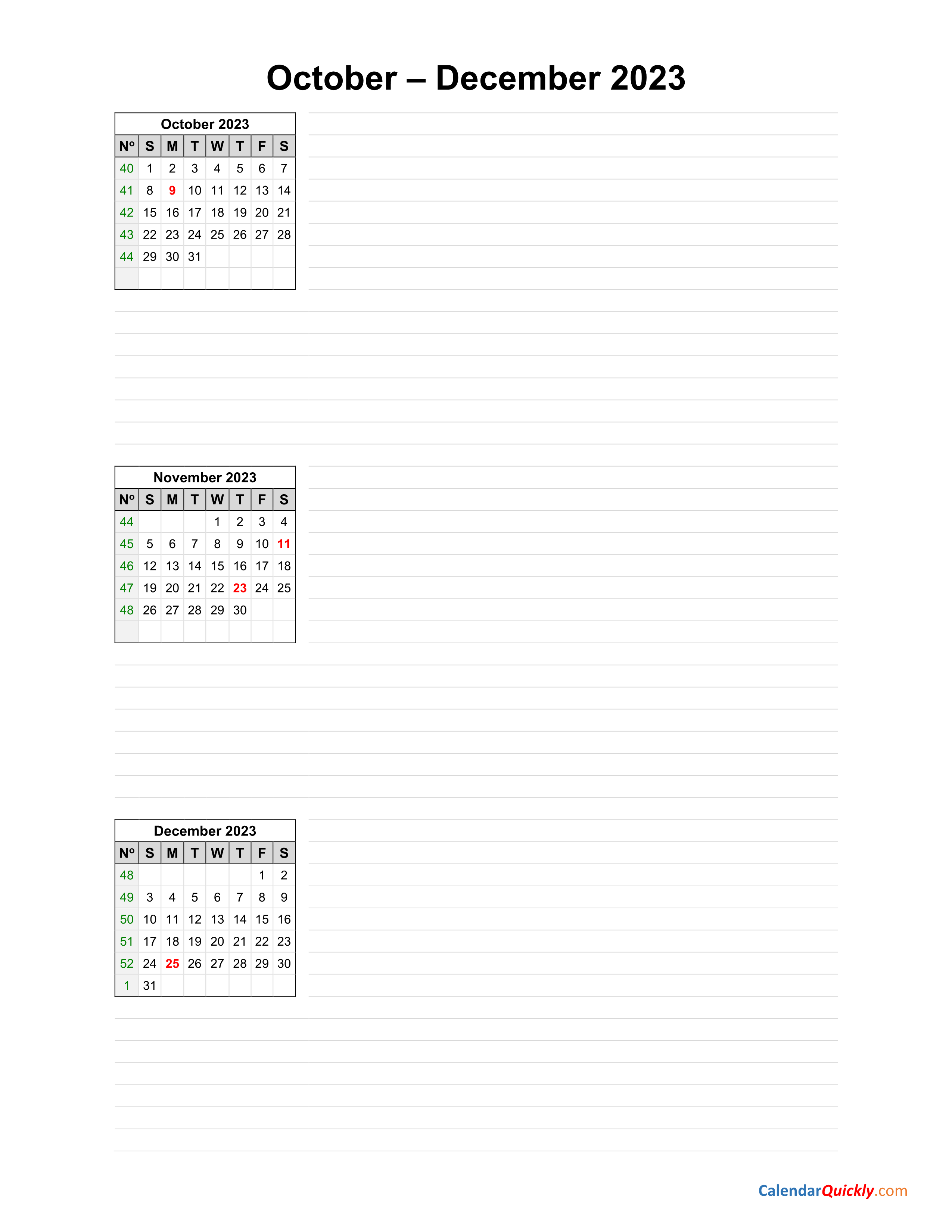 October To December 2023 Calendar Calendar Quickly October To December 2023 Calendar Calendar Quickly