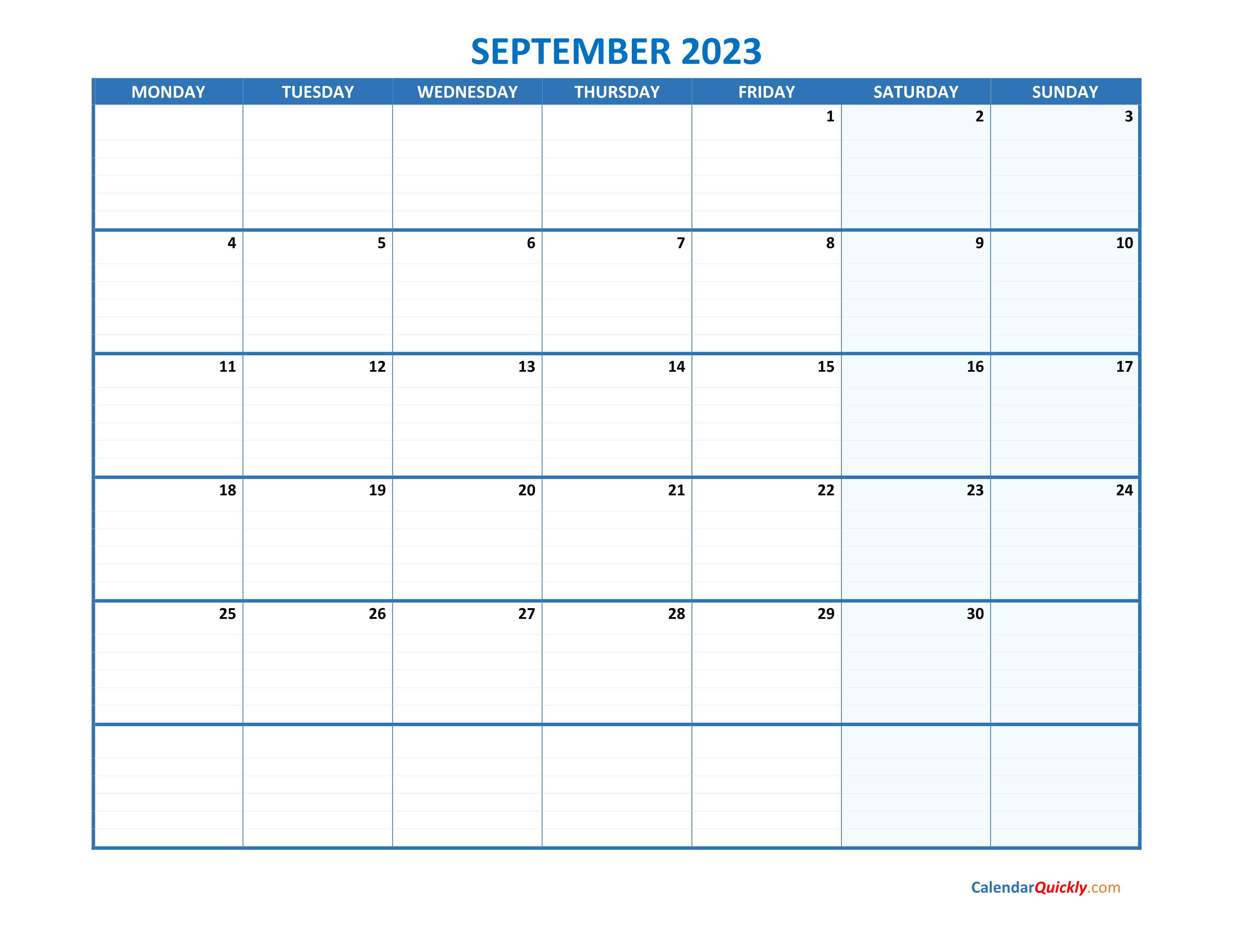 September 2023 Monday Calendar Monday To Sunday Riset September 2023 Monday Calendar Monday To Sunday Riset